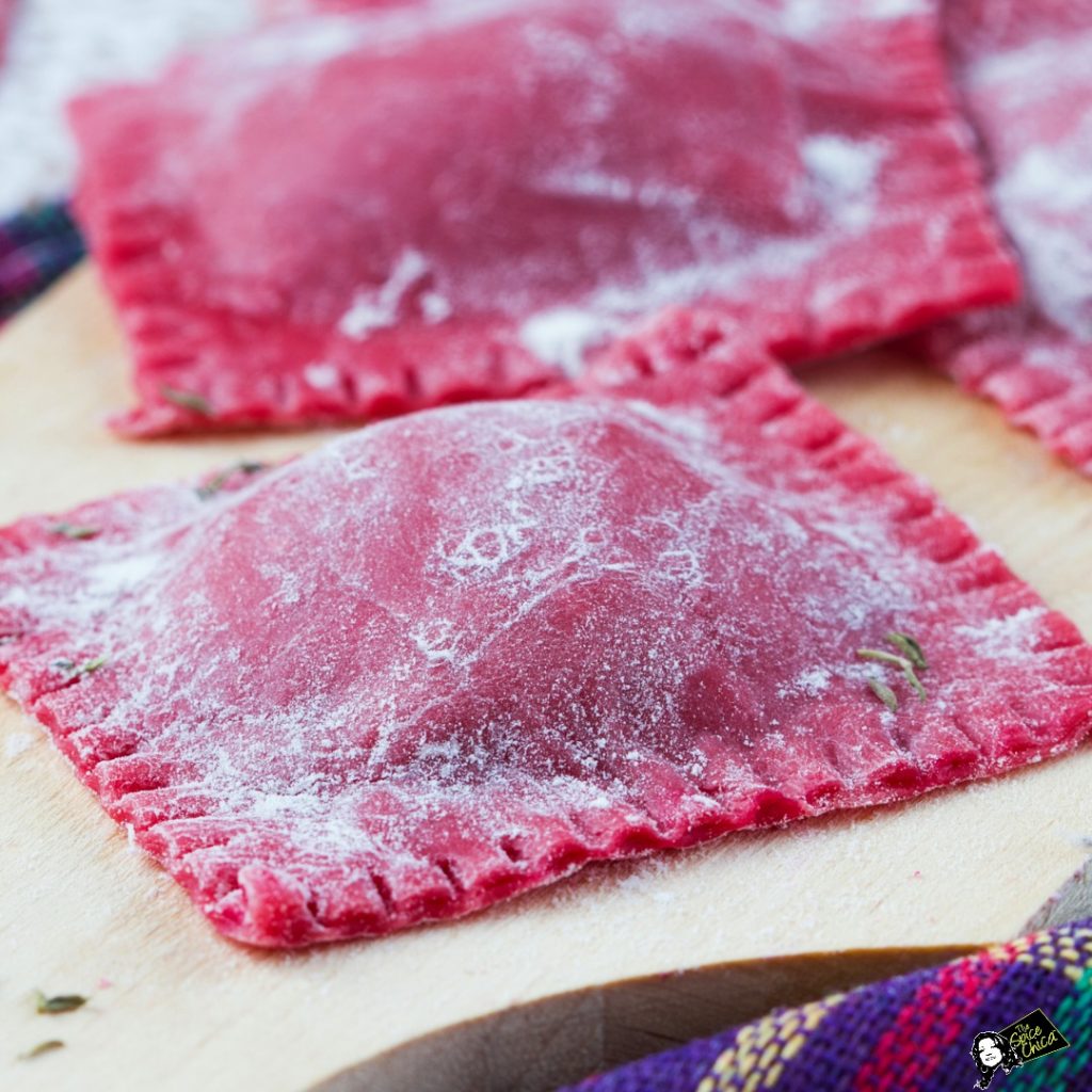 homemade-raw-pink-pasta-ravioli-with-beet-fillings-picture-id457922799 ...